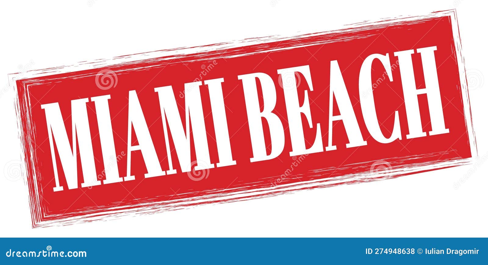 MIAMI BEACH Text Written on Red Stamp Sign Stock Illustration ...