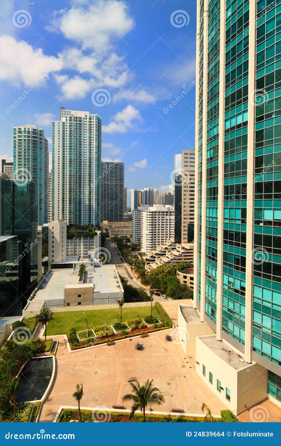 Miami Brickell Avenue stock photo. Image of condo, office - 24839664