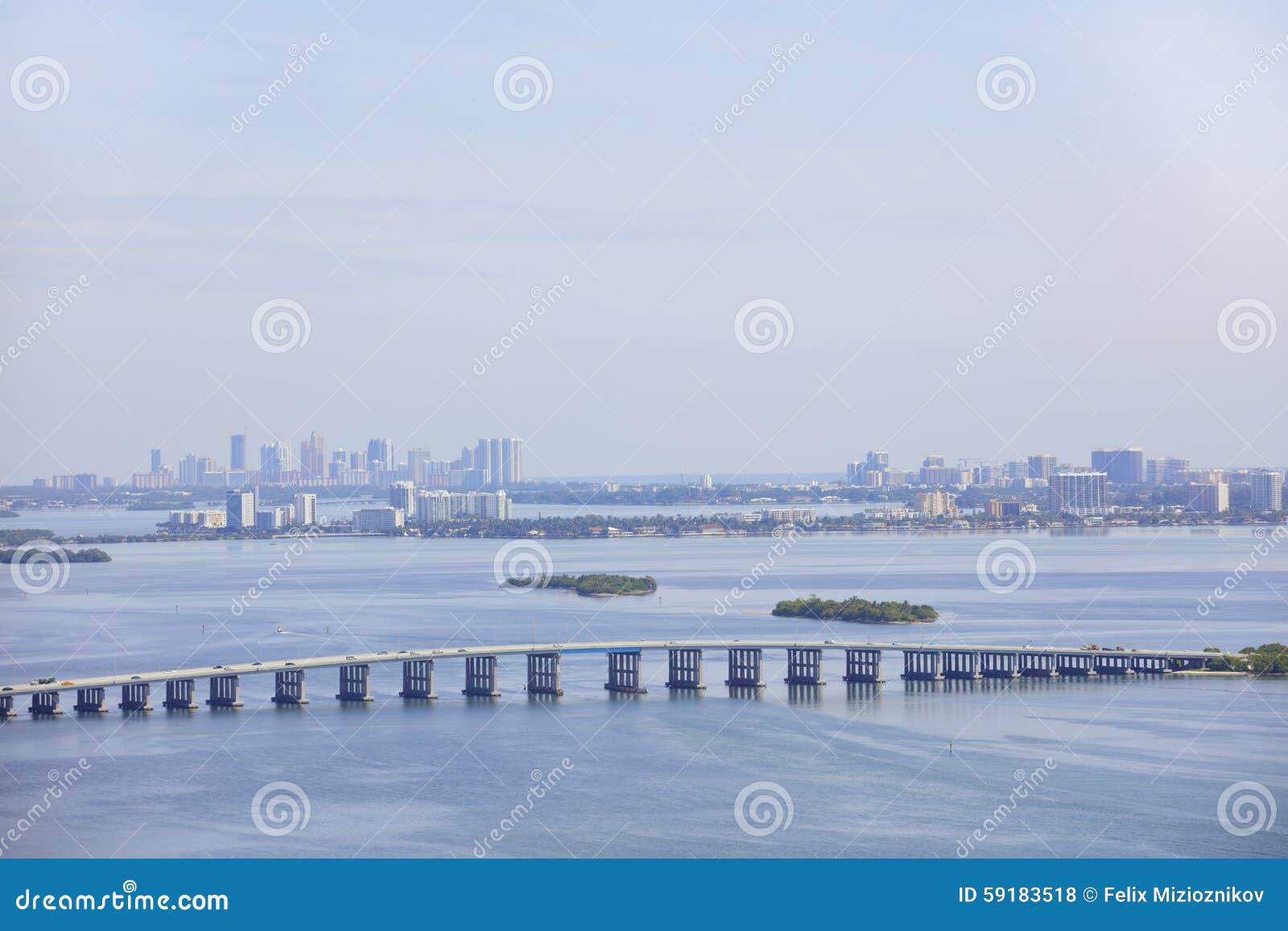 Miami bridges over water stock photo. Image of blue, beach - 59183518