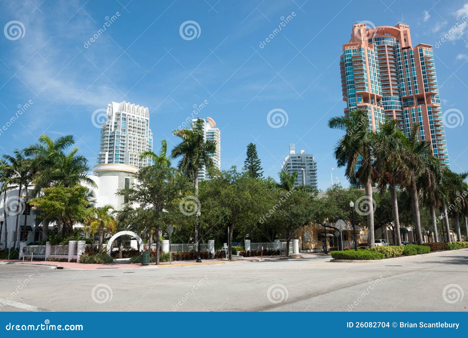 Miami buildings. stock photo. Image of florida, highrise - 26082704