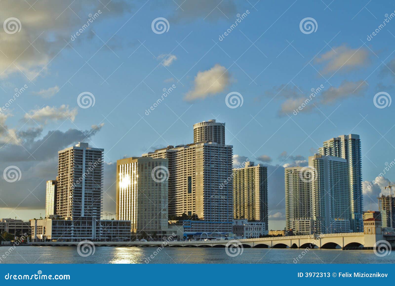 Miami Cityscape stock image. Image of angle, condominium - 3972313