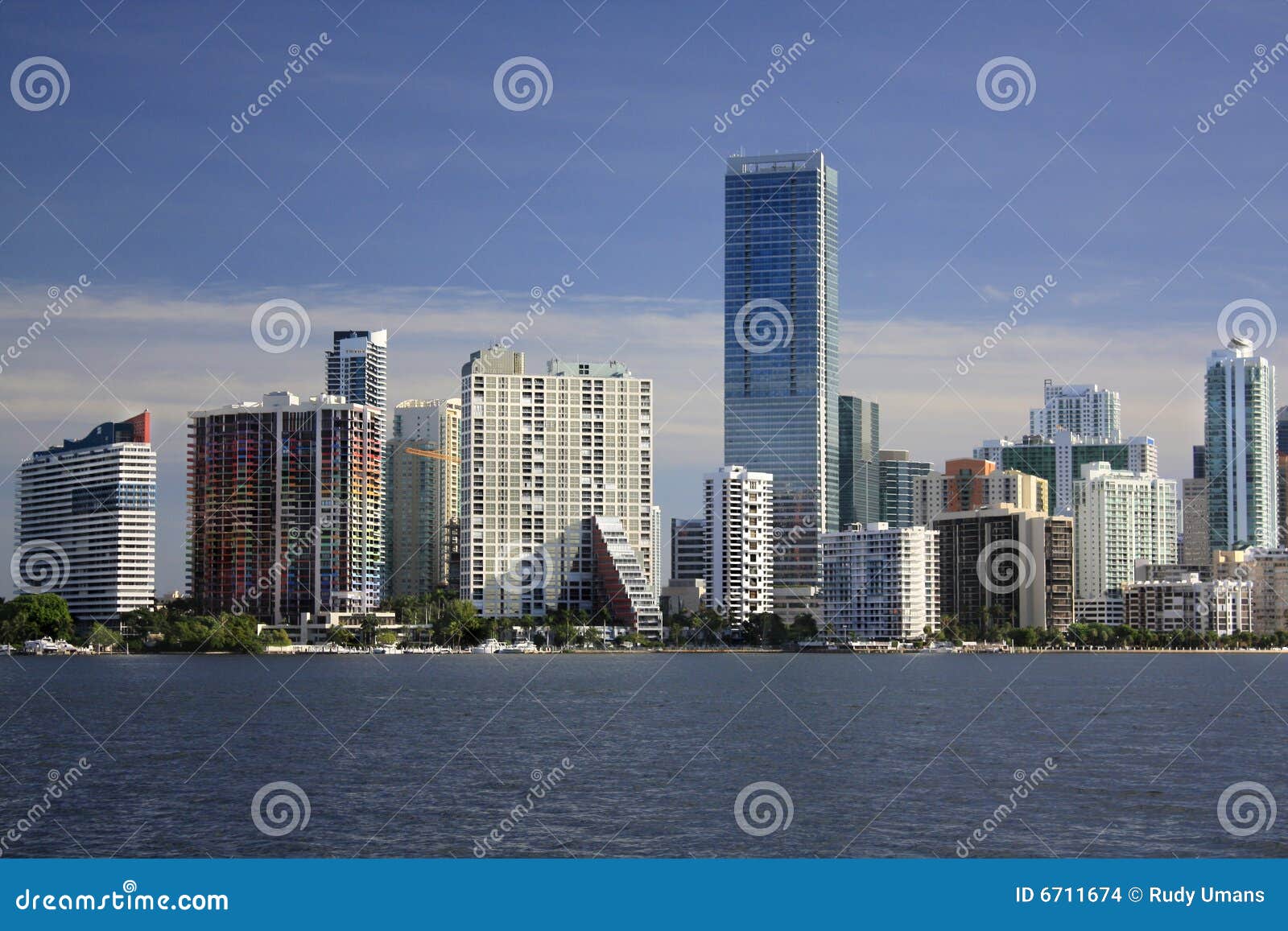 Miami Cityscape stock photo. Image of exteriors, reflection - 6711674