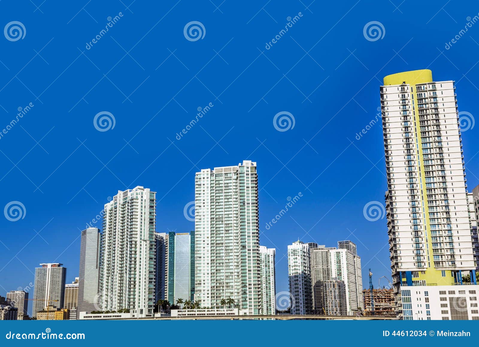 Miami cityscape stock photo. Image of mirror, landmark - 44612034