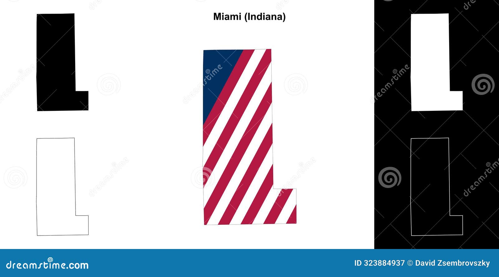 Miami outline map stock illustration. Illustration of area - 323884937