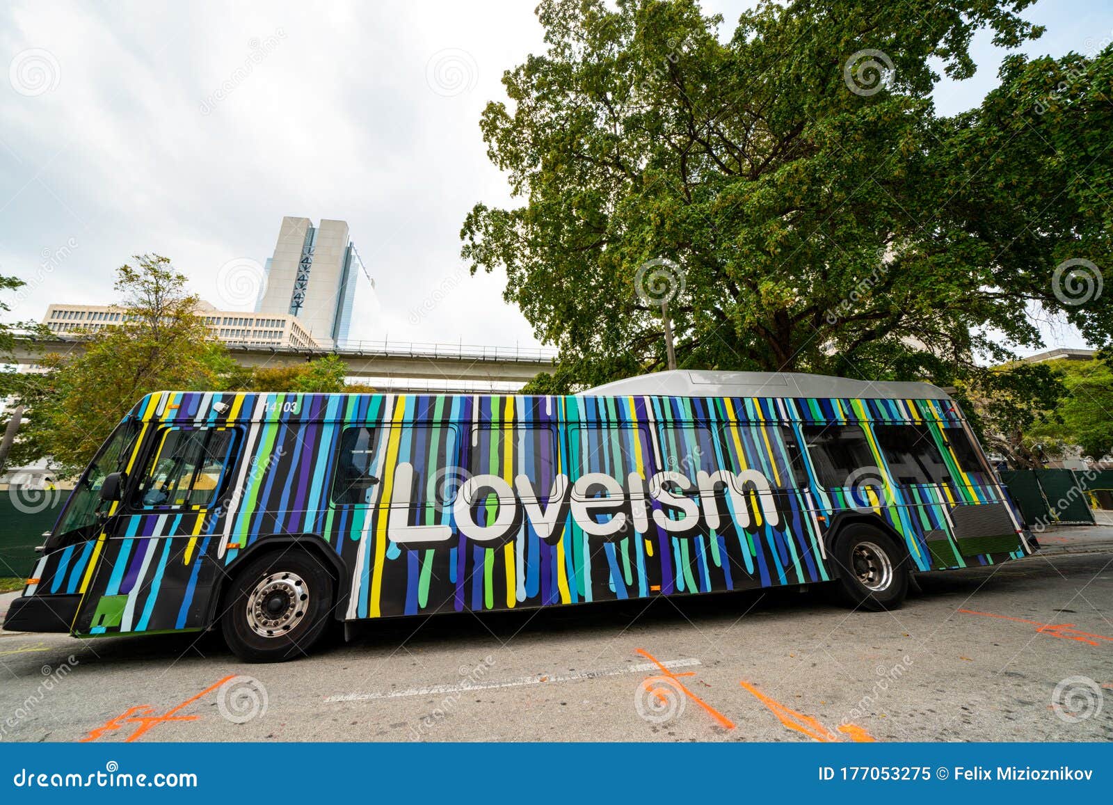 Miami Dade Public Transportation Metro Bus at Downtown Editorial Image ...