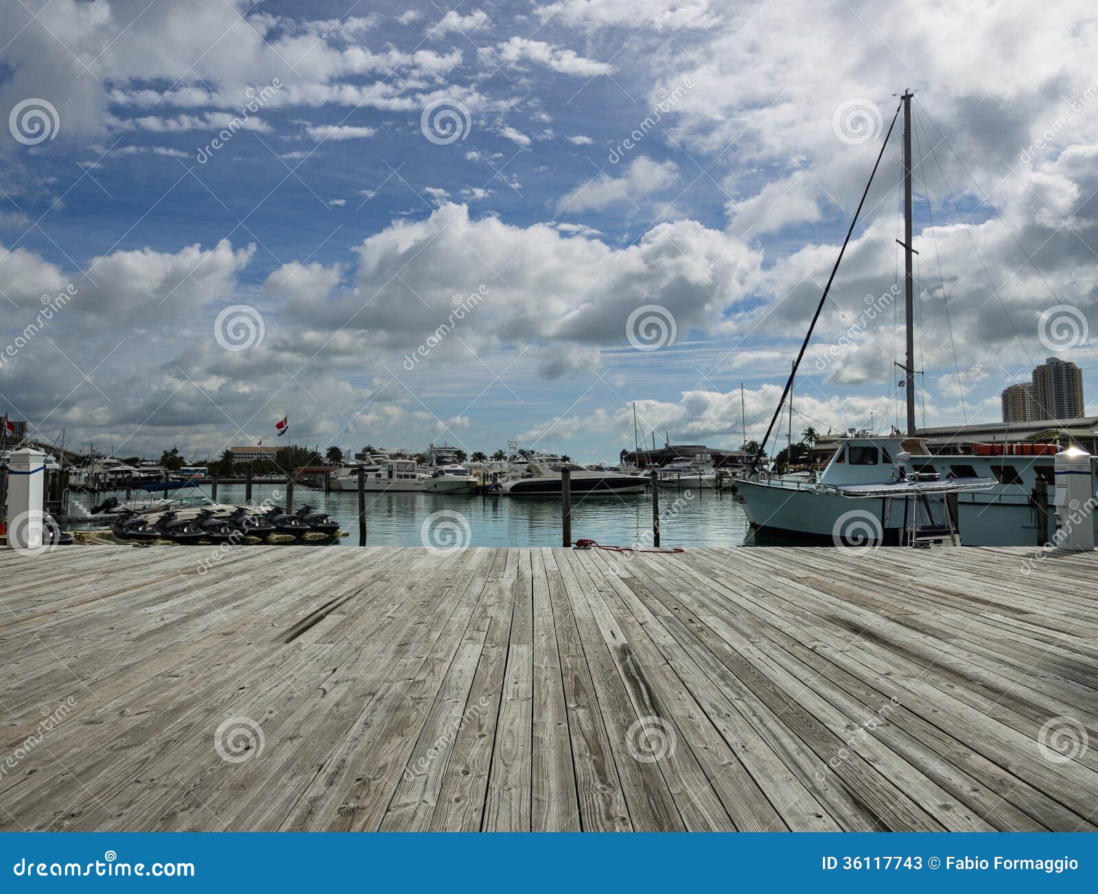 Miami dock stock image. Image of sailing, view, ship - 36117743