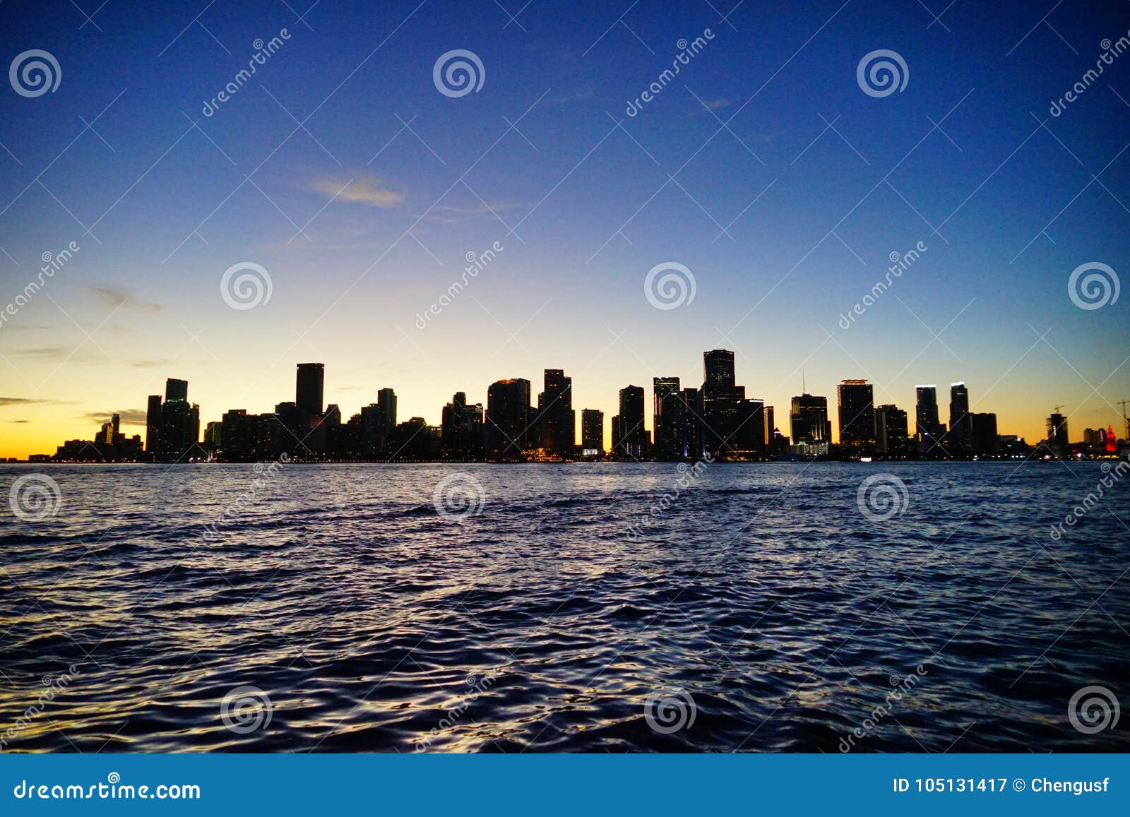 Miami sun set stock image. Image of florida, hotel, landscape - 105131417