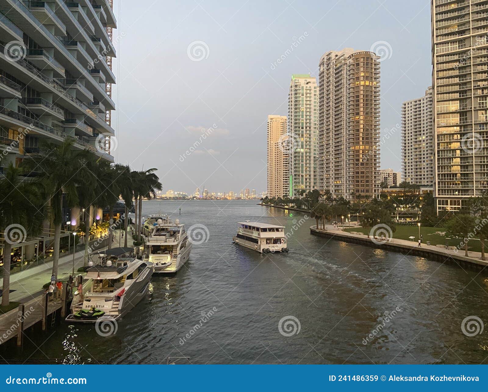 Miami Downtown in a Rainy Day Editorial Stock Image - Image of ...
