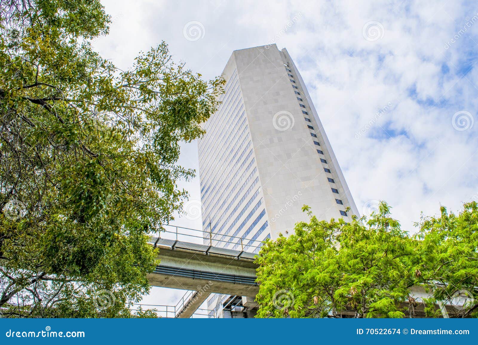 Miami Downtown Tower and the Metro Rail Stock Photo - Image of downtown ...