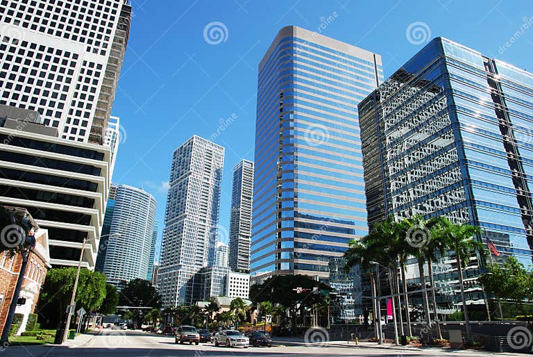 Miami Financial District stock image. Image of buildings - 13837833