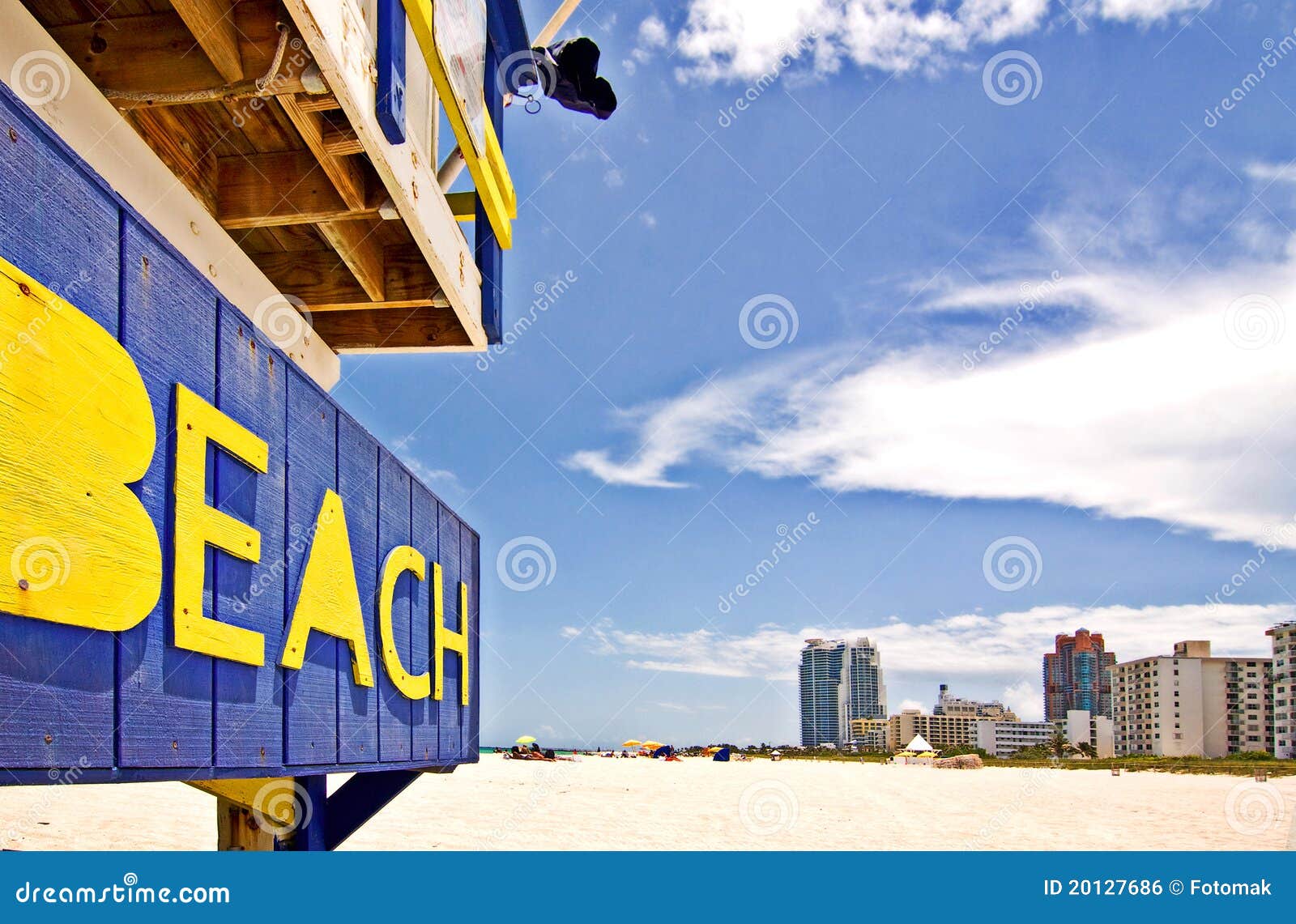 Miami Florida beach rescue stock photo. Image of beach - 20127686