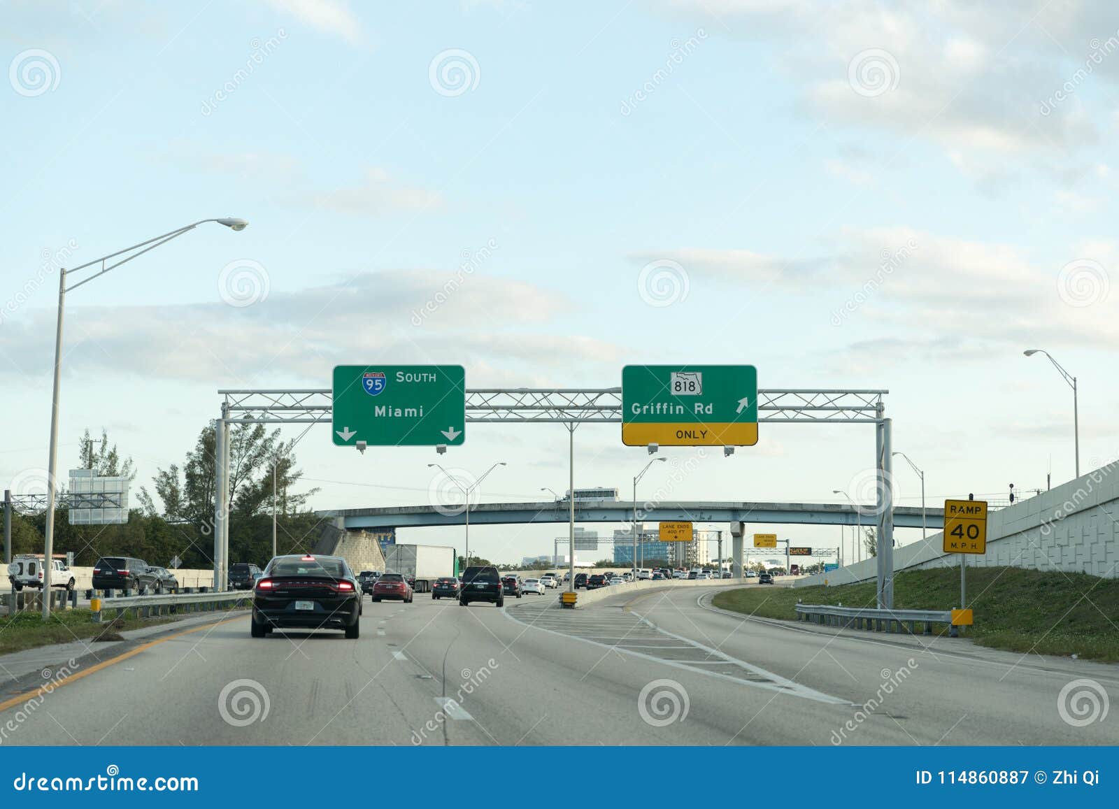 Vehicles Driving on the Highway in Miami Editorial Photography - Image ...