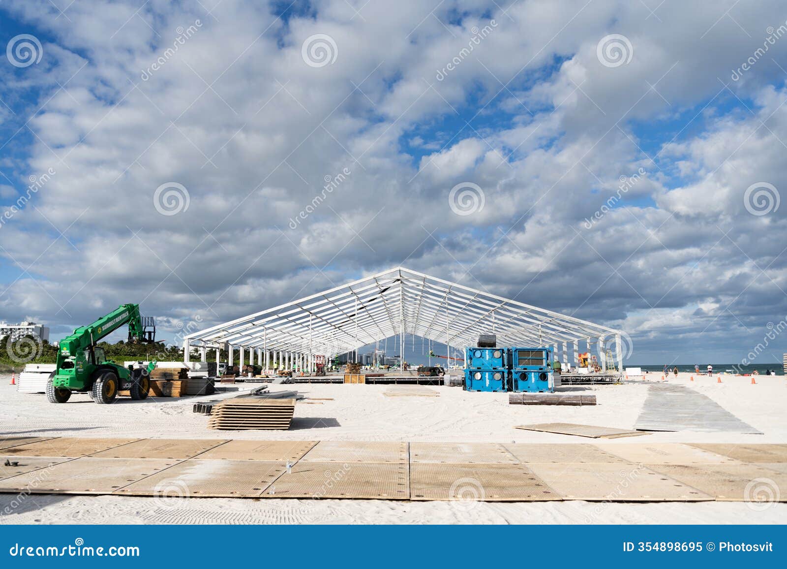 Miami, Florida, USA - November 16, 2024: Structure Engineering at Site ...