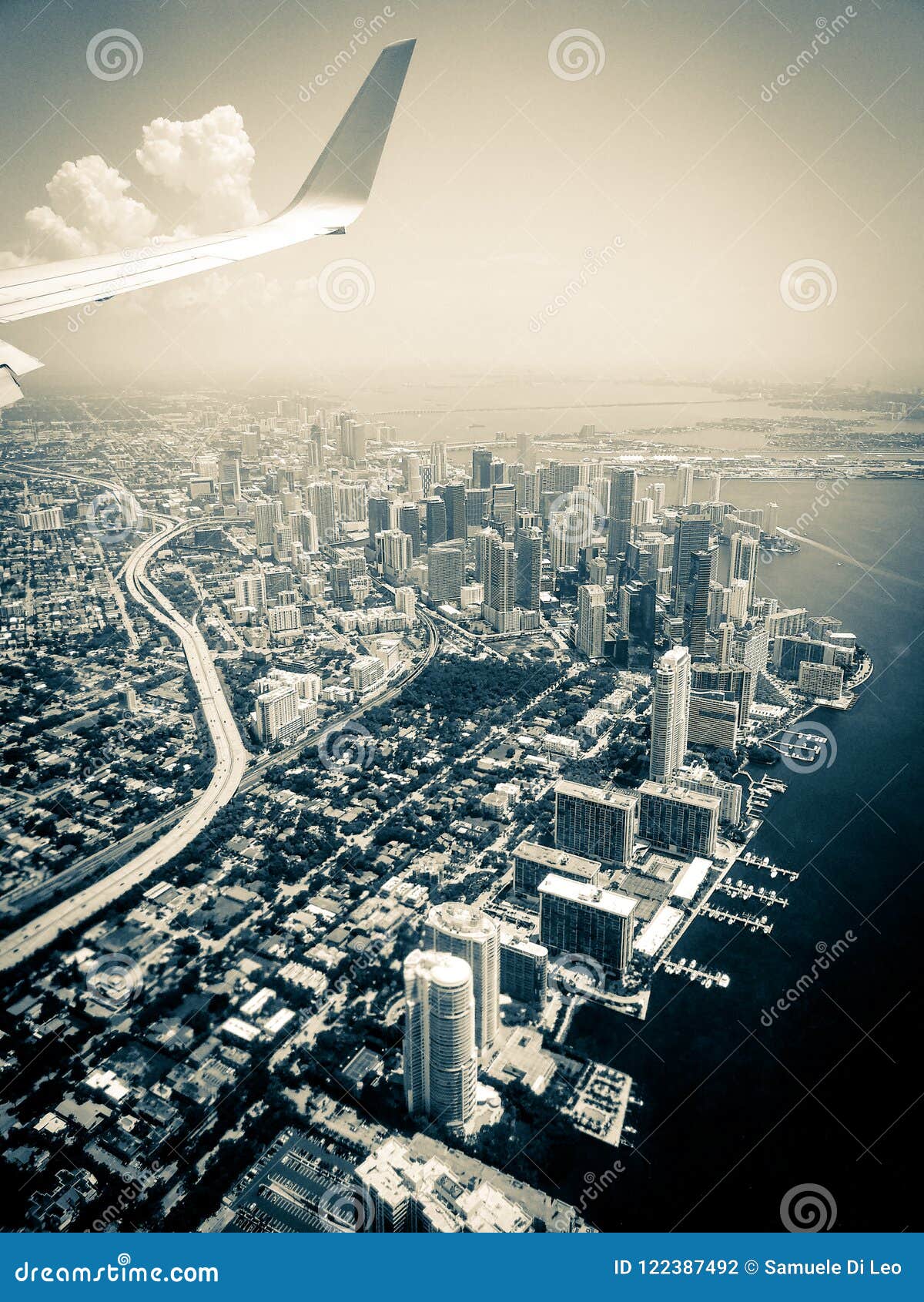 View from the Air of Miami Beach, Florida. Editorial Photography ...