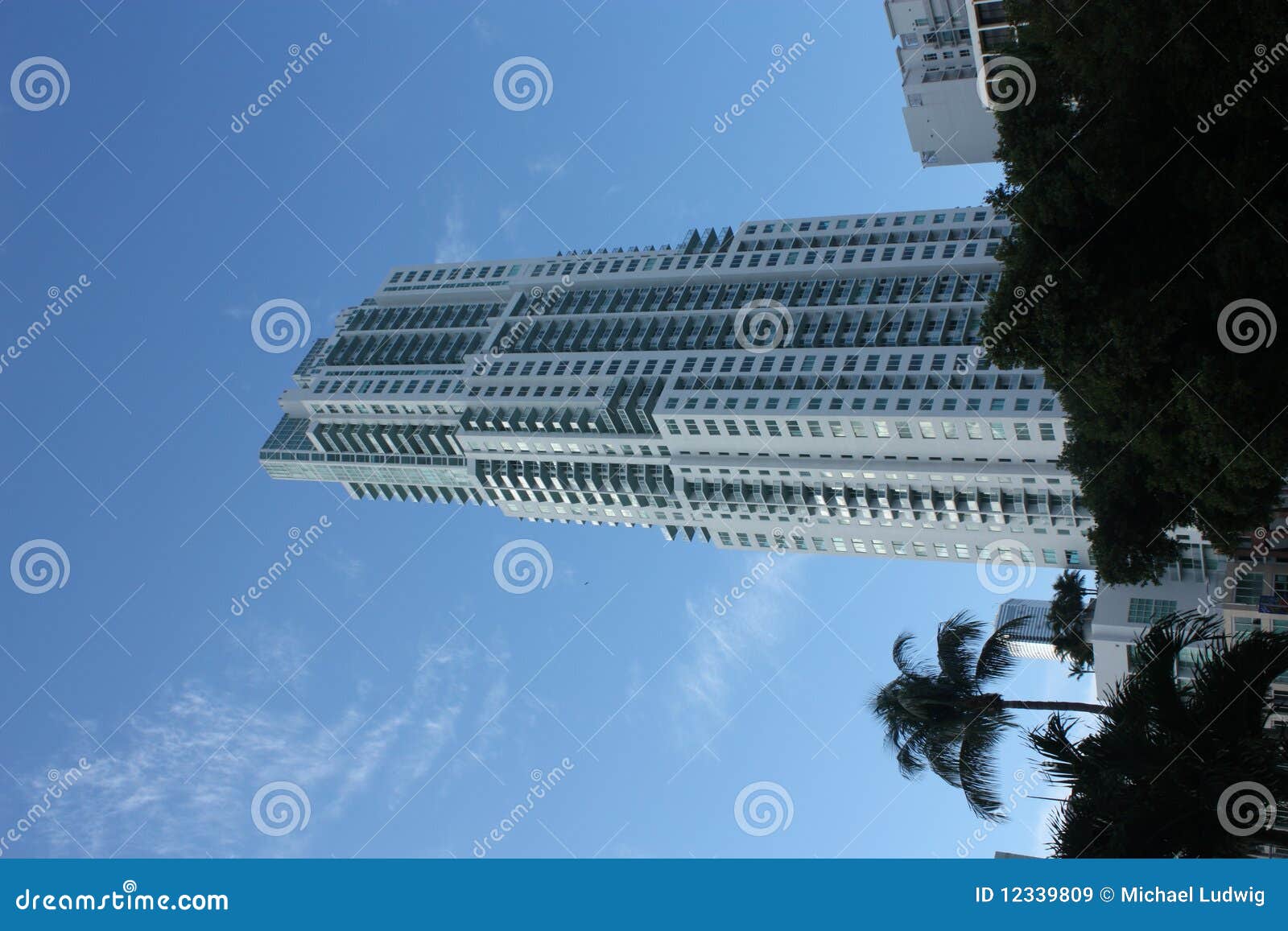Miami Highrise stock image. Image of rise, blue, florida - 12339809