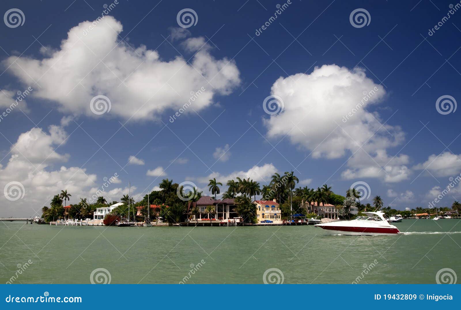 Miami-Leben stockbild. Bild von palme, bunt, landschaft - 19432809