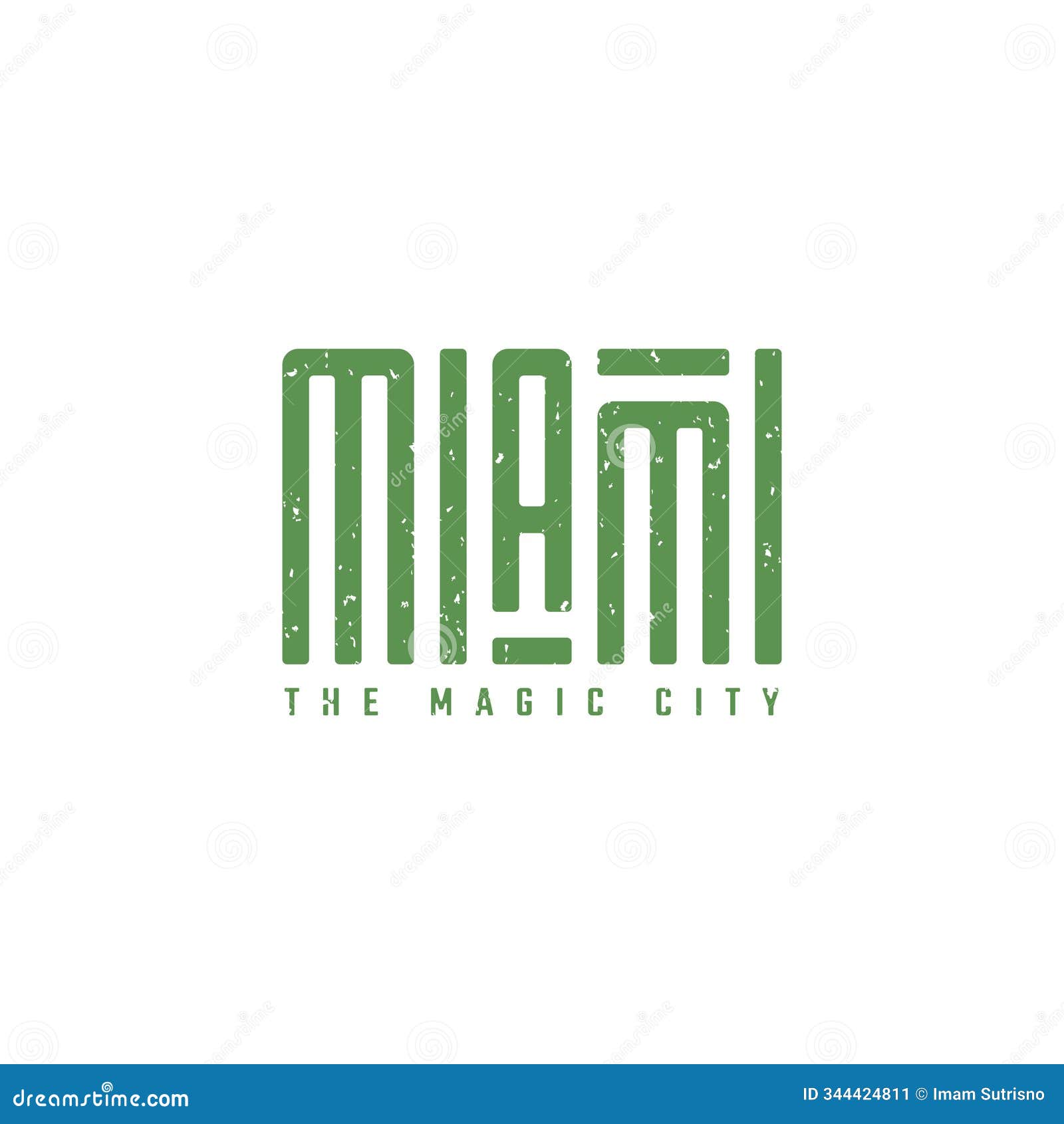 Miami Lettering Typography stock illustration. Illustration of wear ...