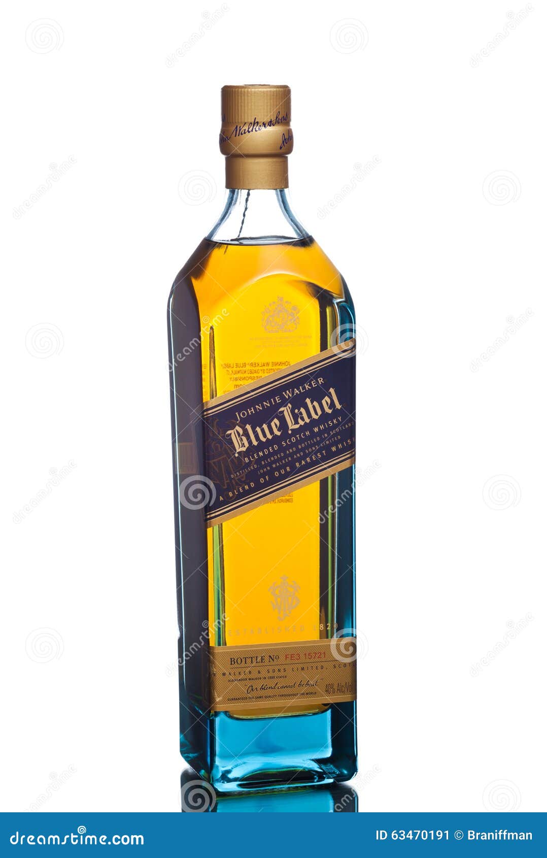 MIAMI, Los E.E.U.U. - 24 De Marzo De 2015: Botella De Johnnie Walker ...