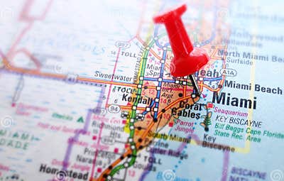 Miami map stock image. Image of look, miami, florida - 38674459