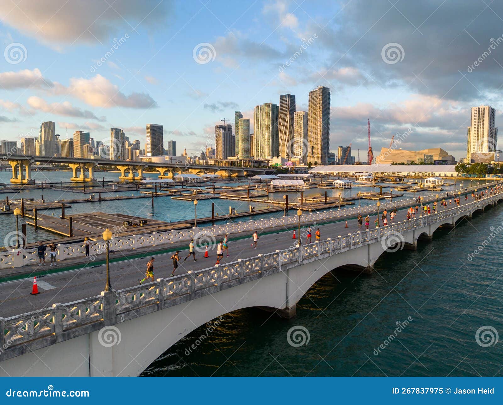 2023 Miami Marathon Runners Aerial by Drone Editorial Image - Image of ...