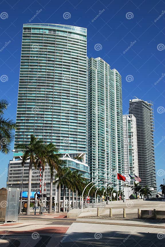 Miami Modern Architecture stock photo. Image of trees - 14075740