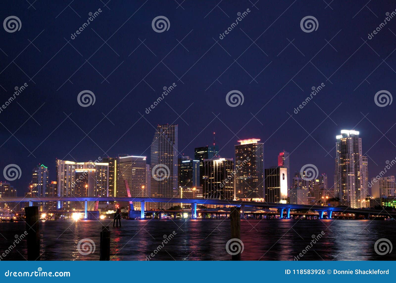 Miami at Night stock photo. Image of miami, florida - 118583926