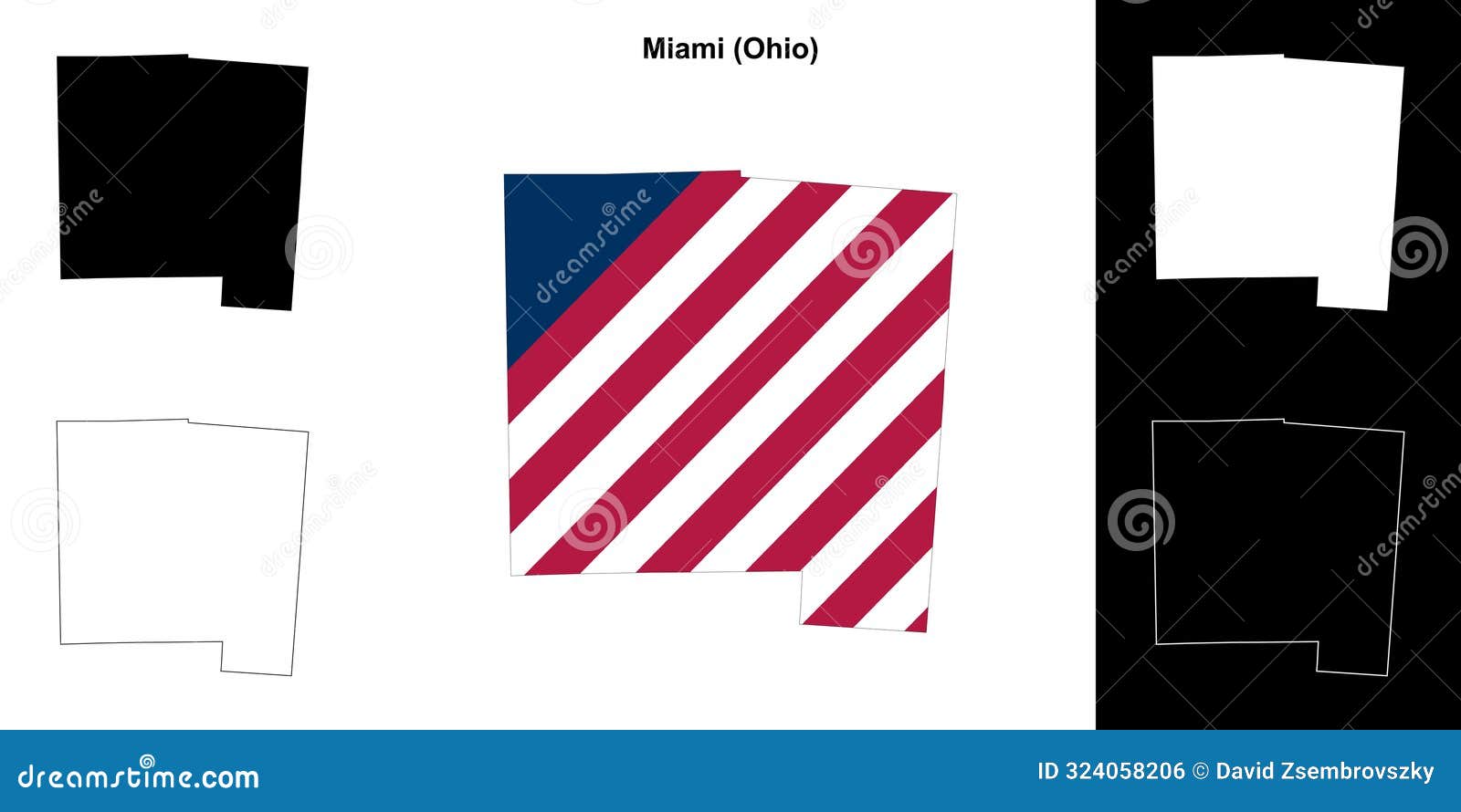 Miami Outline Map Cartoon Vector | CartoonDealer.com #357495391