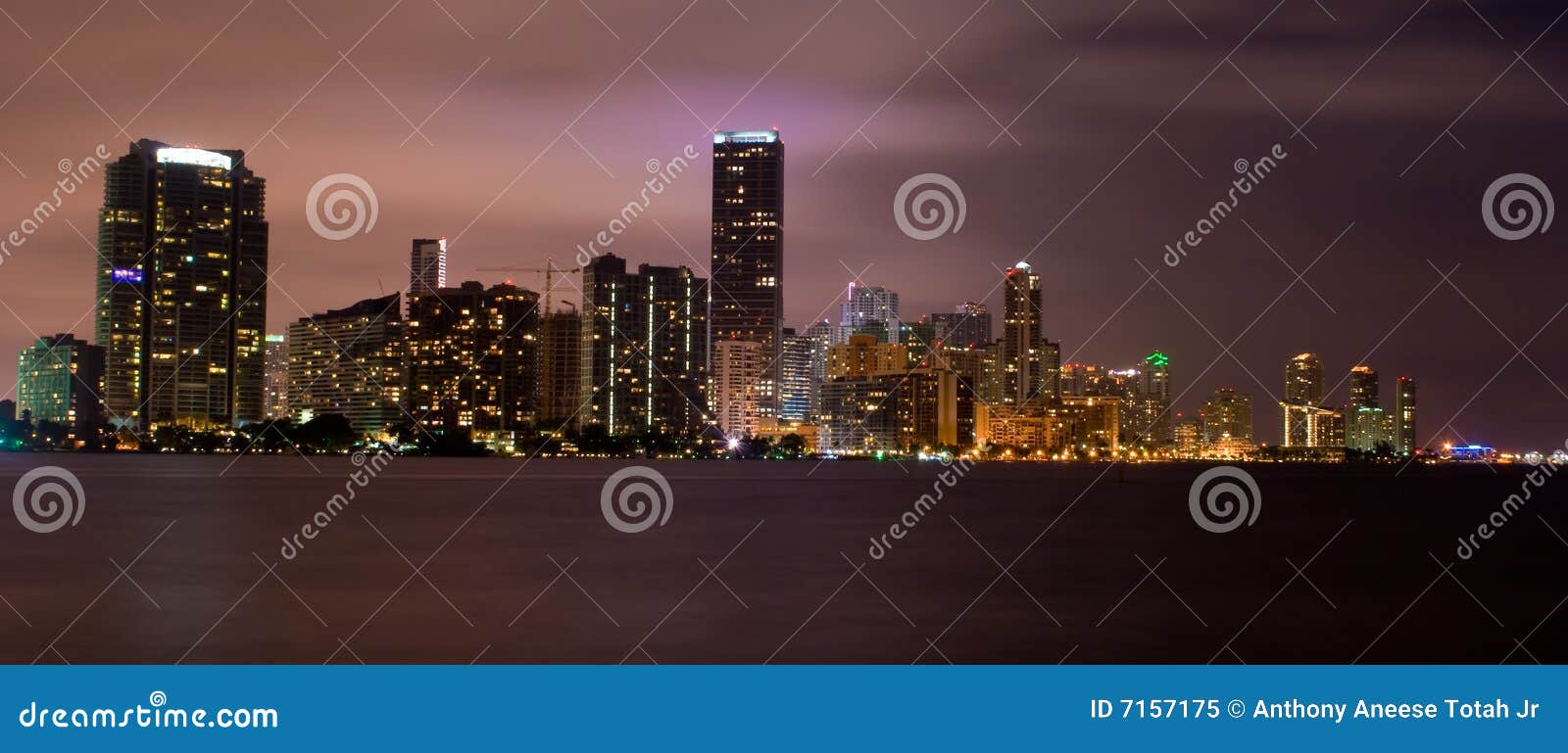 Miami (panoramic) stock image. Image of city, landscape - 7157175