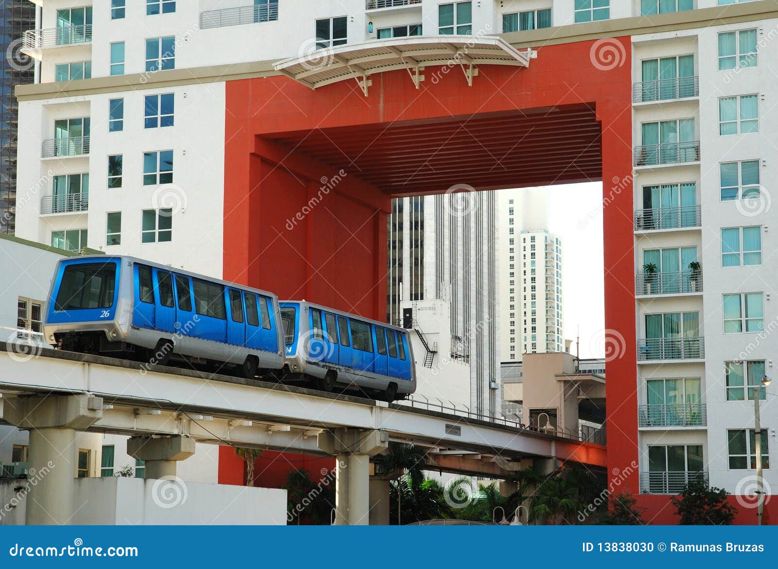 Miami Public Transportation Stock Photo - Image of transportation ...