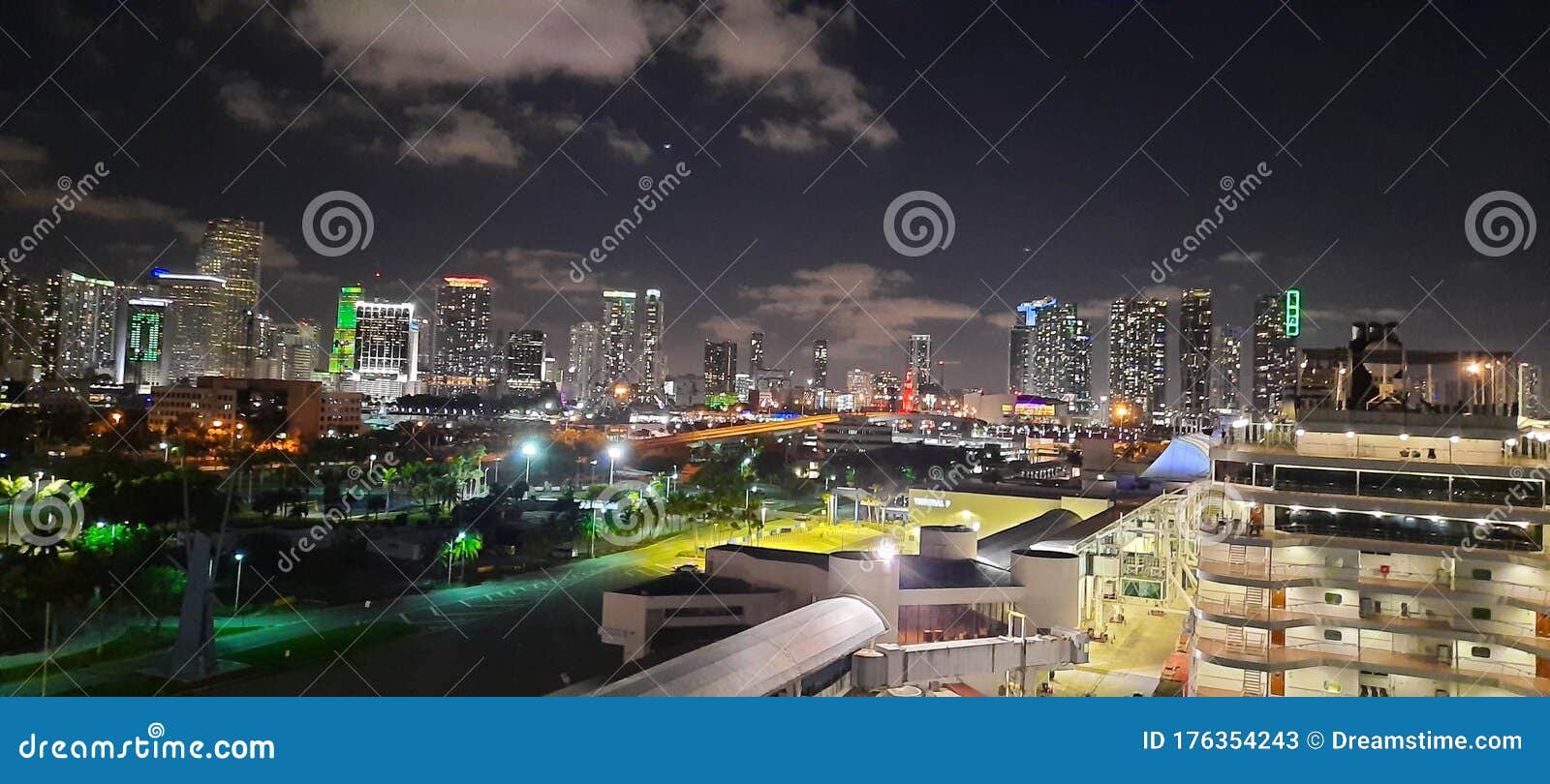 Miami sea view stock image. Image of deck, open, view - 176354243
