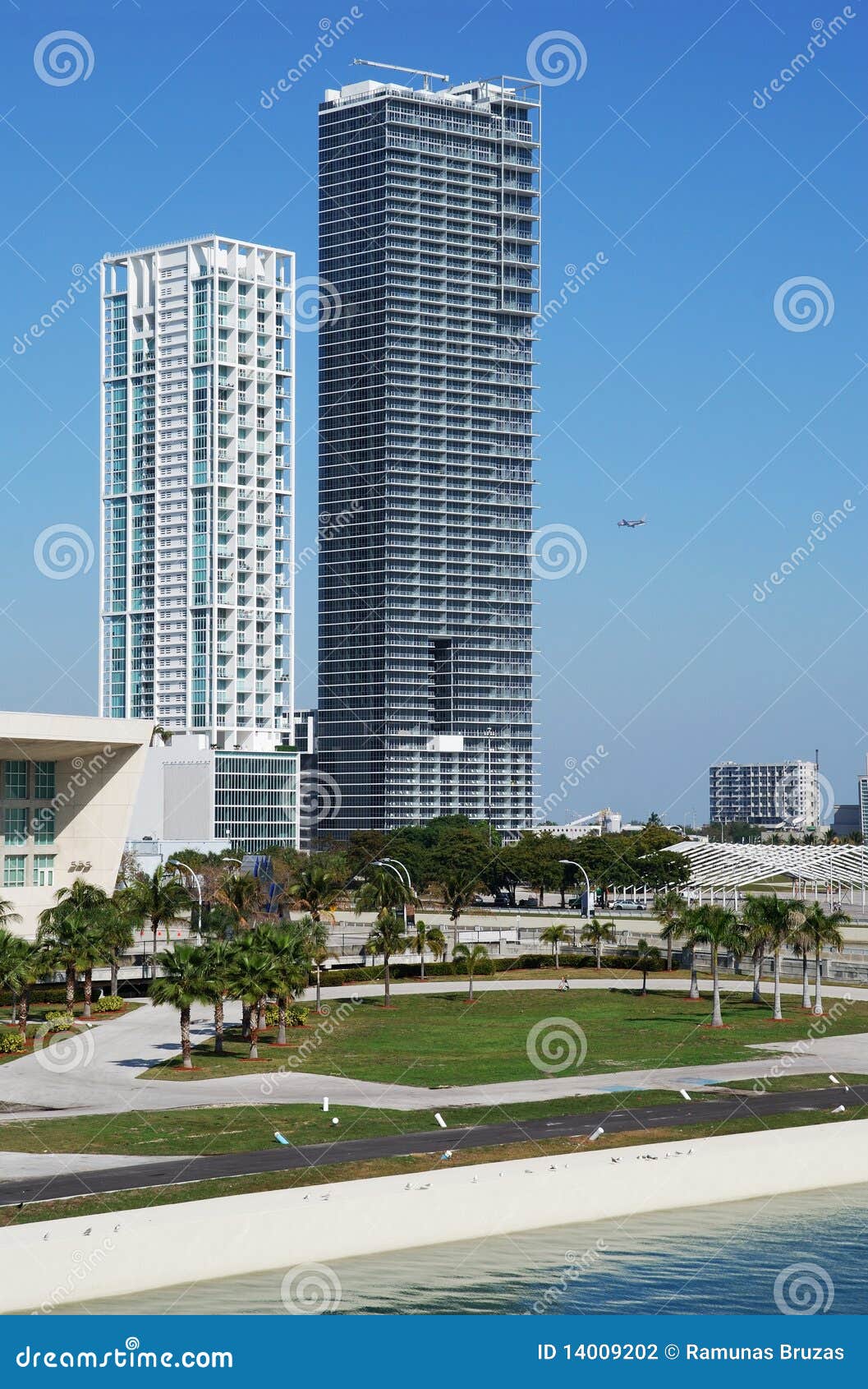 Miami Skyscrapers stock photo. Image of office, transportation - 14009202