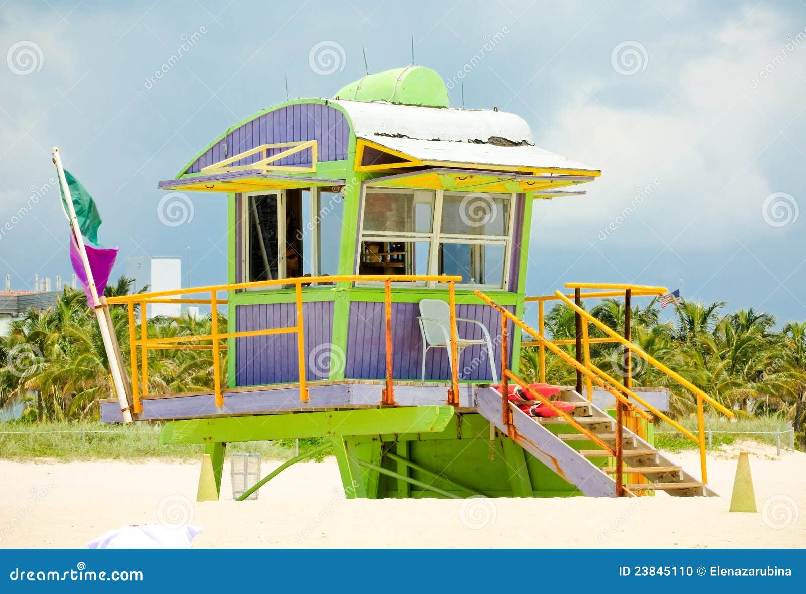 Miami South Beach Lifeguard Stand Editorial Image - Image of ...