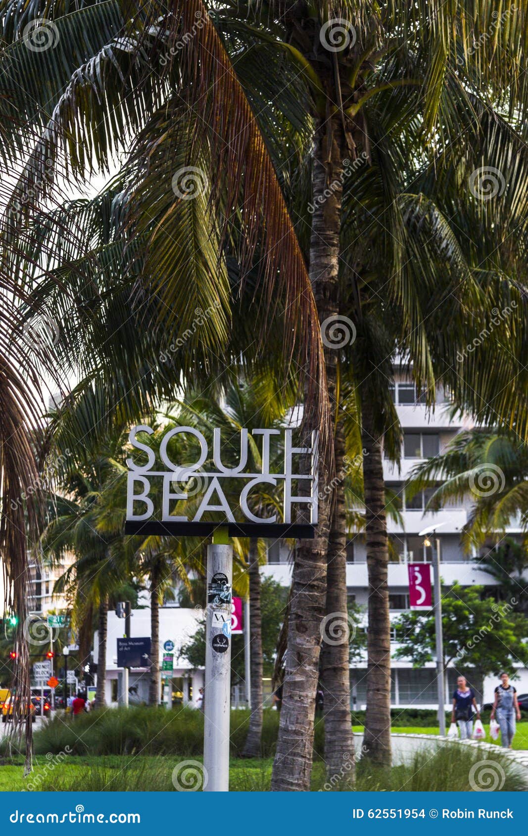 Miami South Beach Sign editorial stock image. Image of night - 62551954