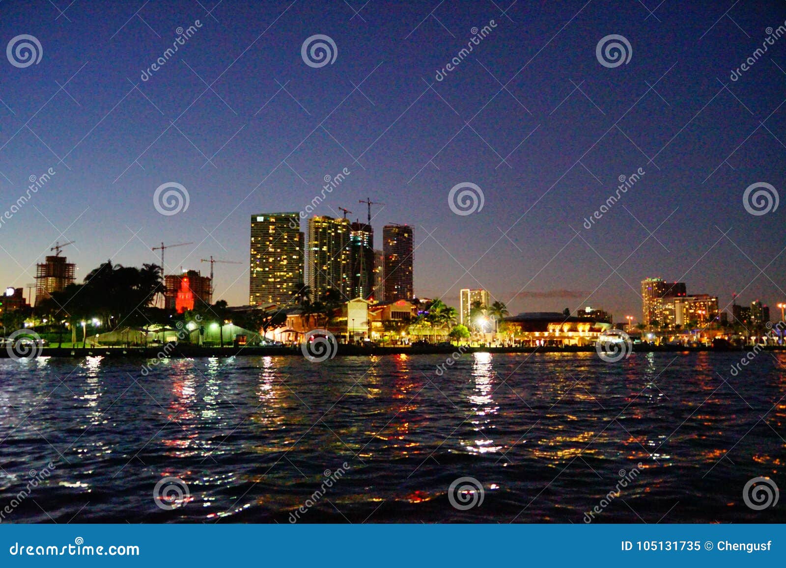 Miami sun set editorial image. Image of american, building - 105131735