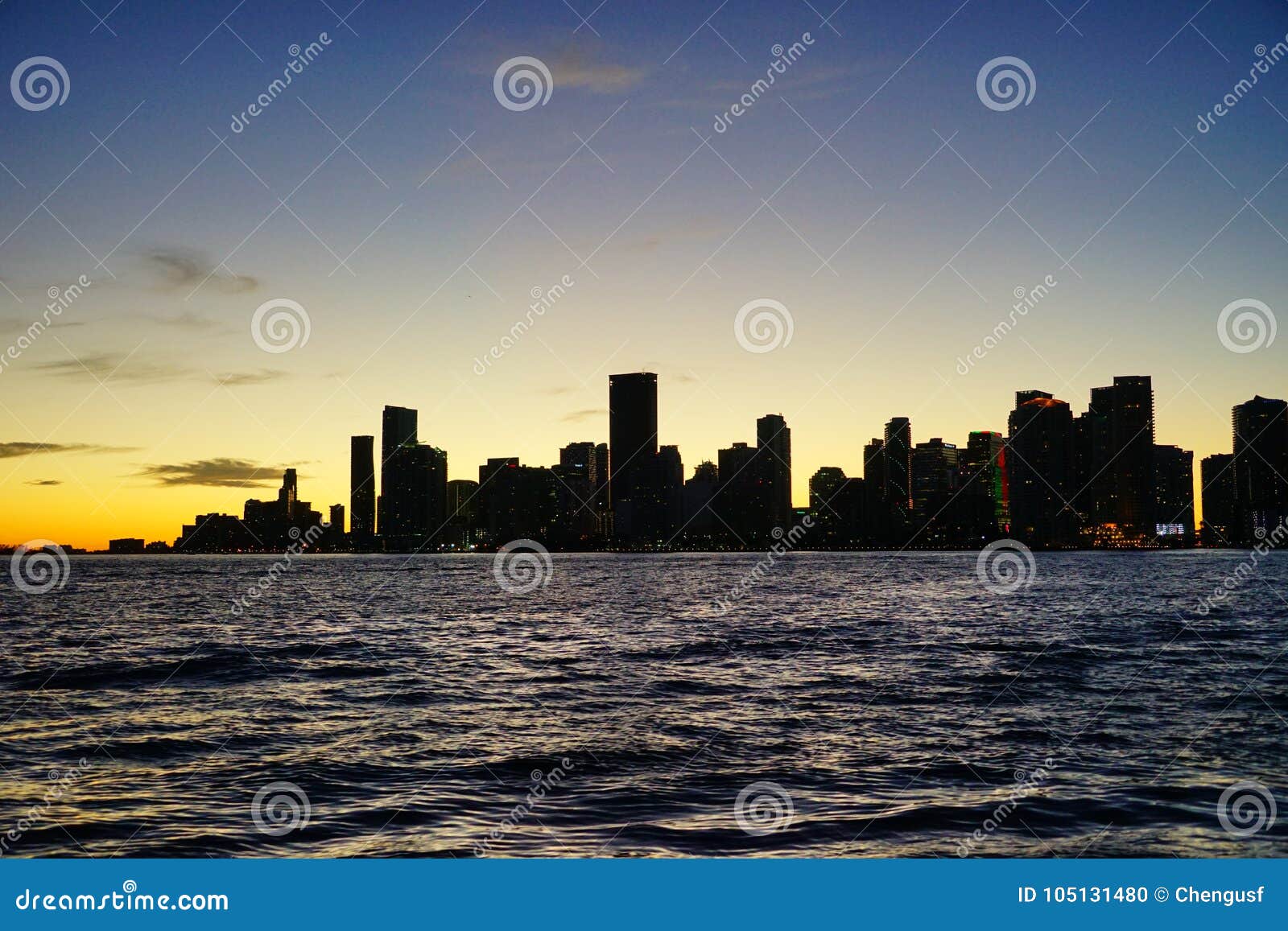 Miami sun set stock photo. Image of destination, america - 105131480