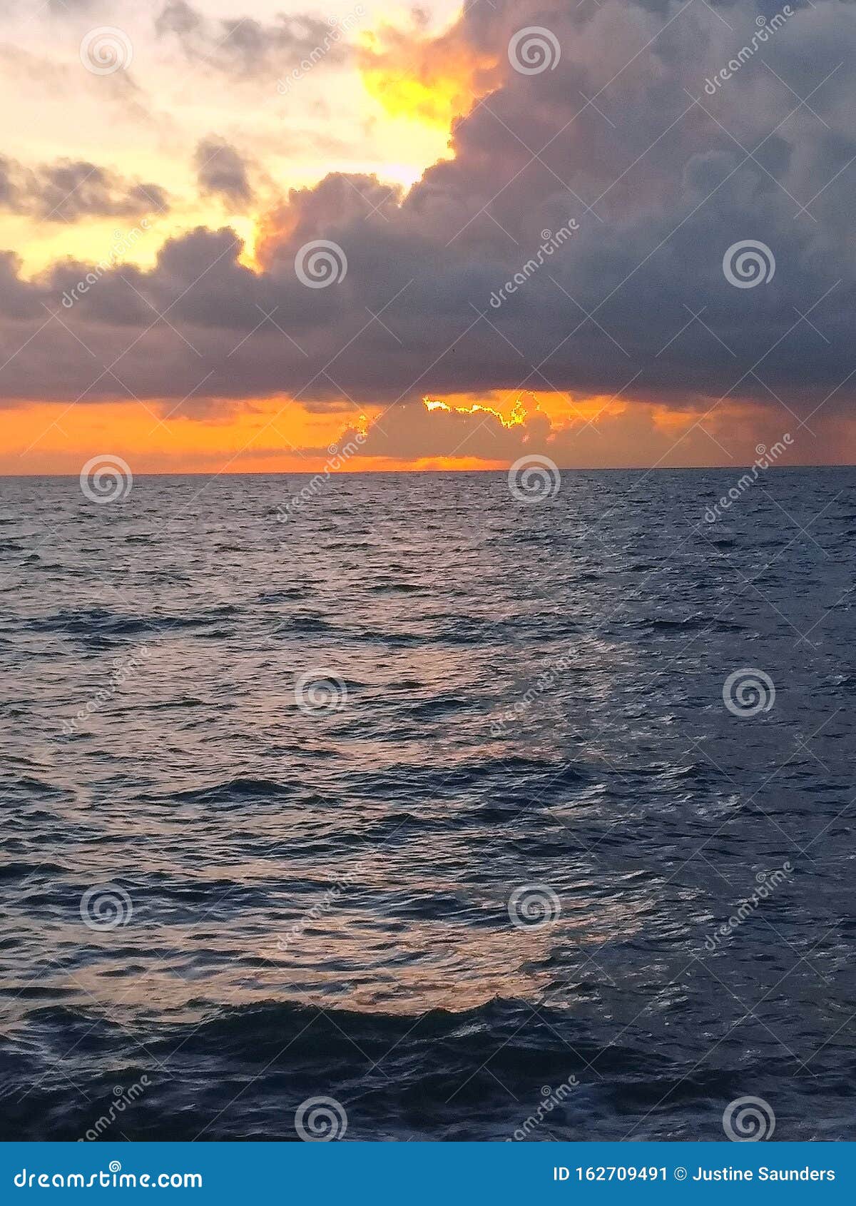 Miami Sunrise with Rain Storm in the Distance Stock Image - Image of ...