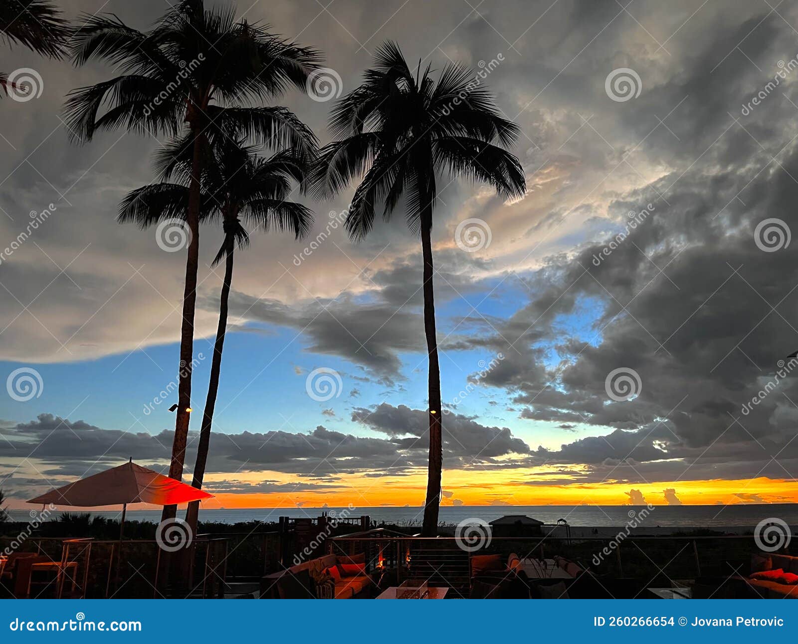 Miami Sunset View stock photo. Image of vibesviewforest - 260266654