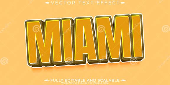 Miami Text Effect, Editable Beach and Vibrant Customizable Font Style ...