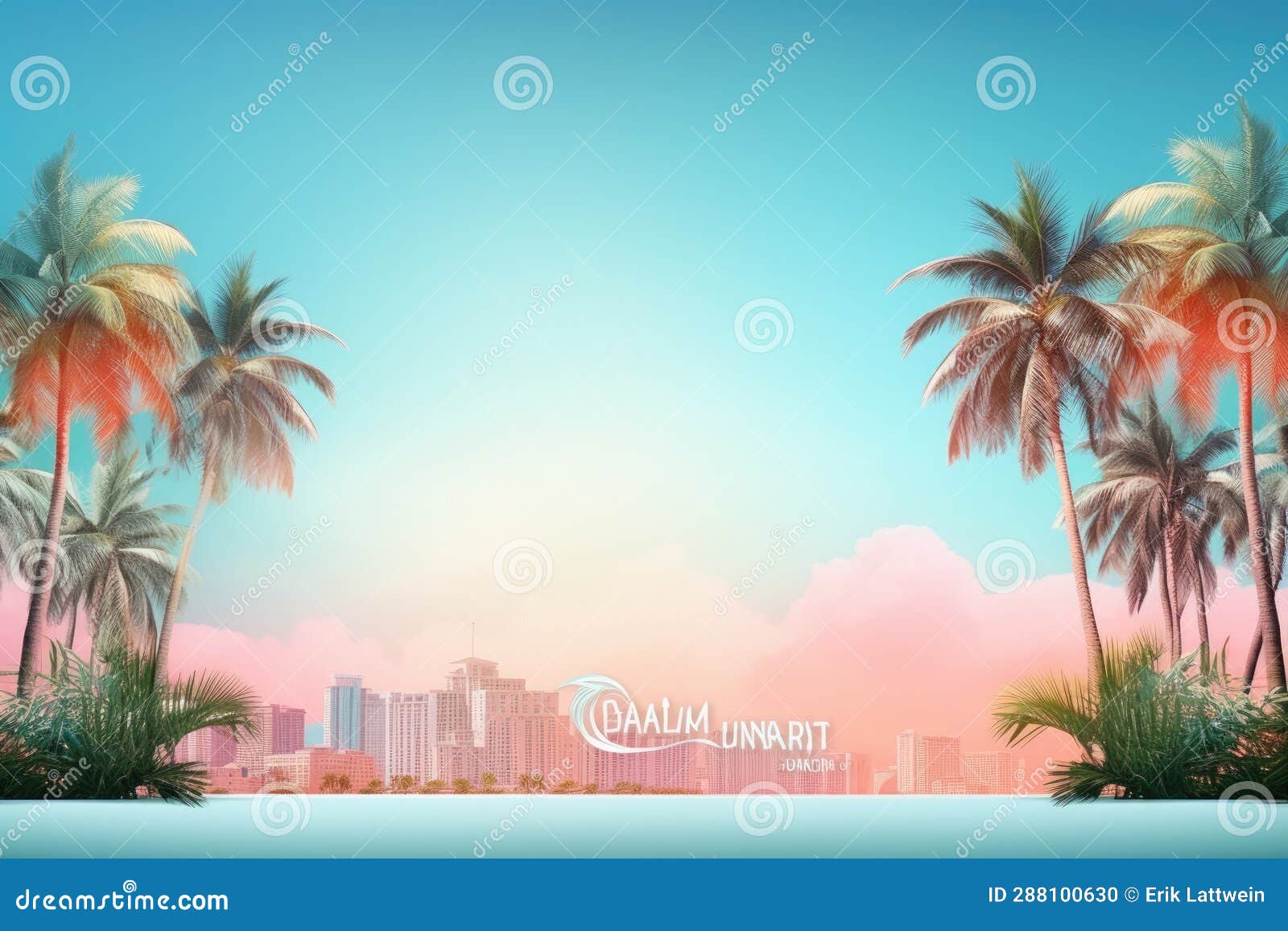Miami Themed Background Large Copy Space - Stock Picture Backdrop Stock ...