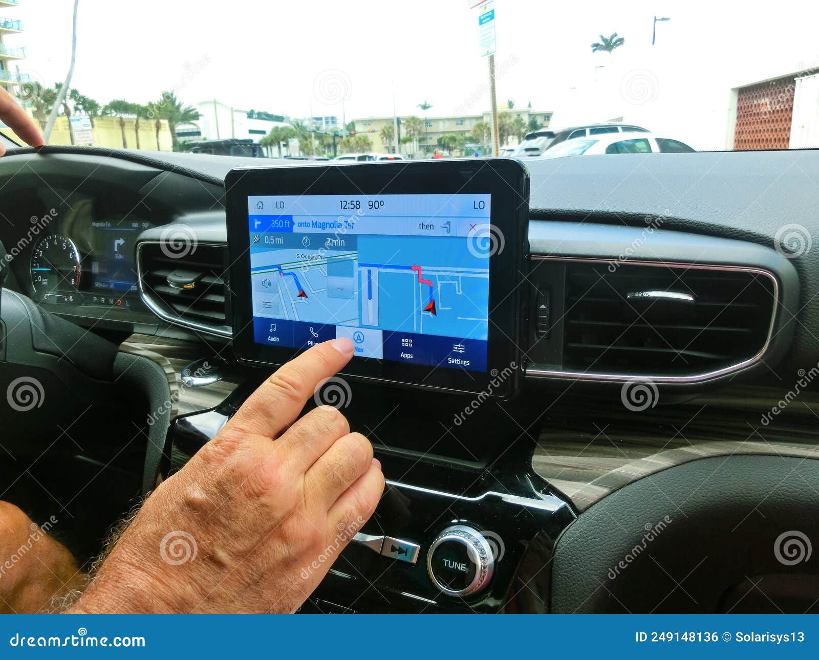 Ford Explorer Car Dashboard and Navigation System Editorial Photo ...