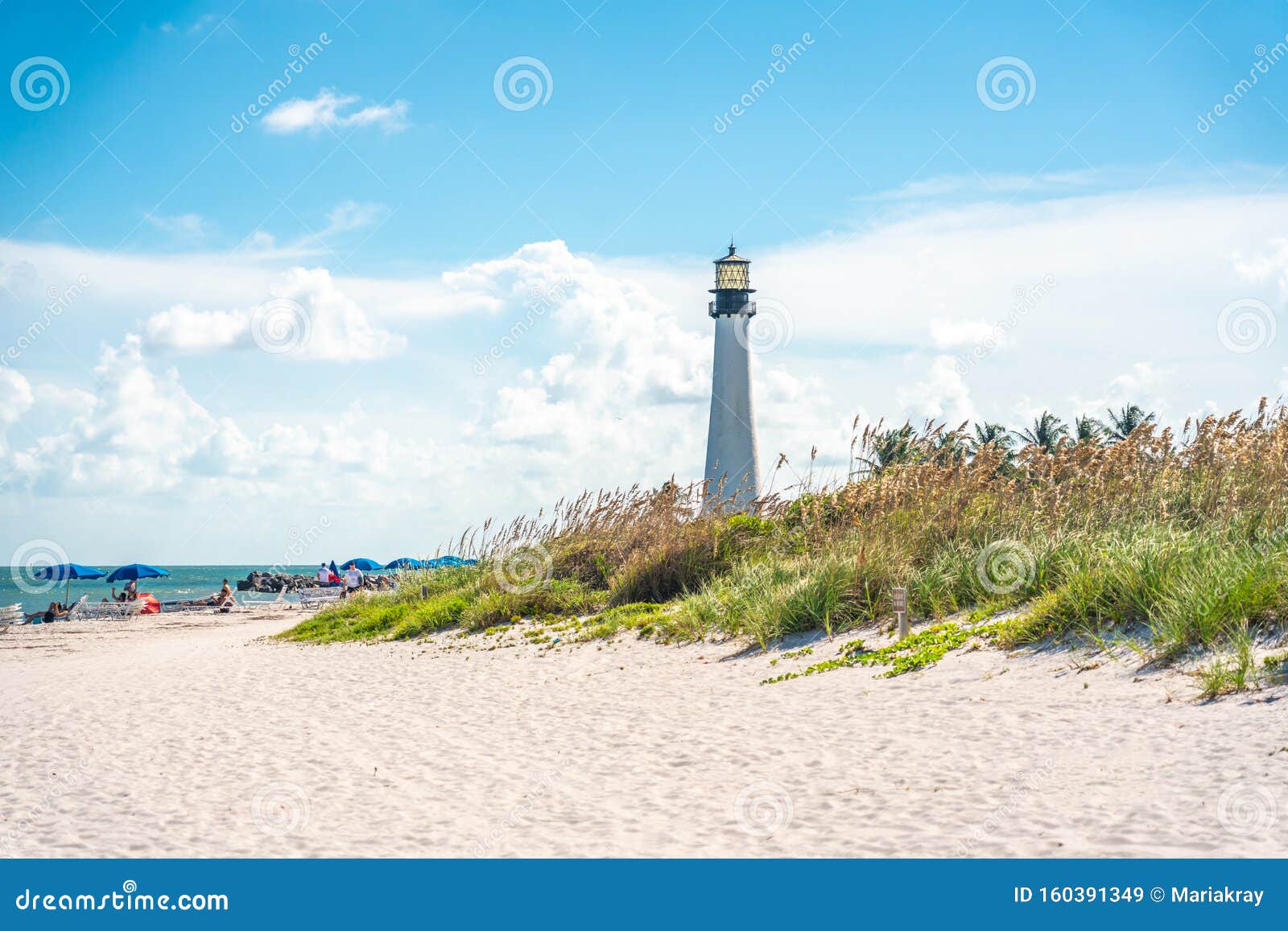 Miami, USA - September 11, 2019: Cape Florida Lighthouse, Key Biscayne ...