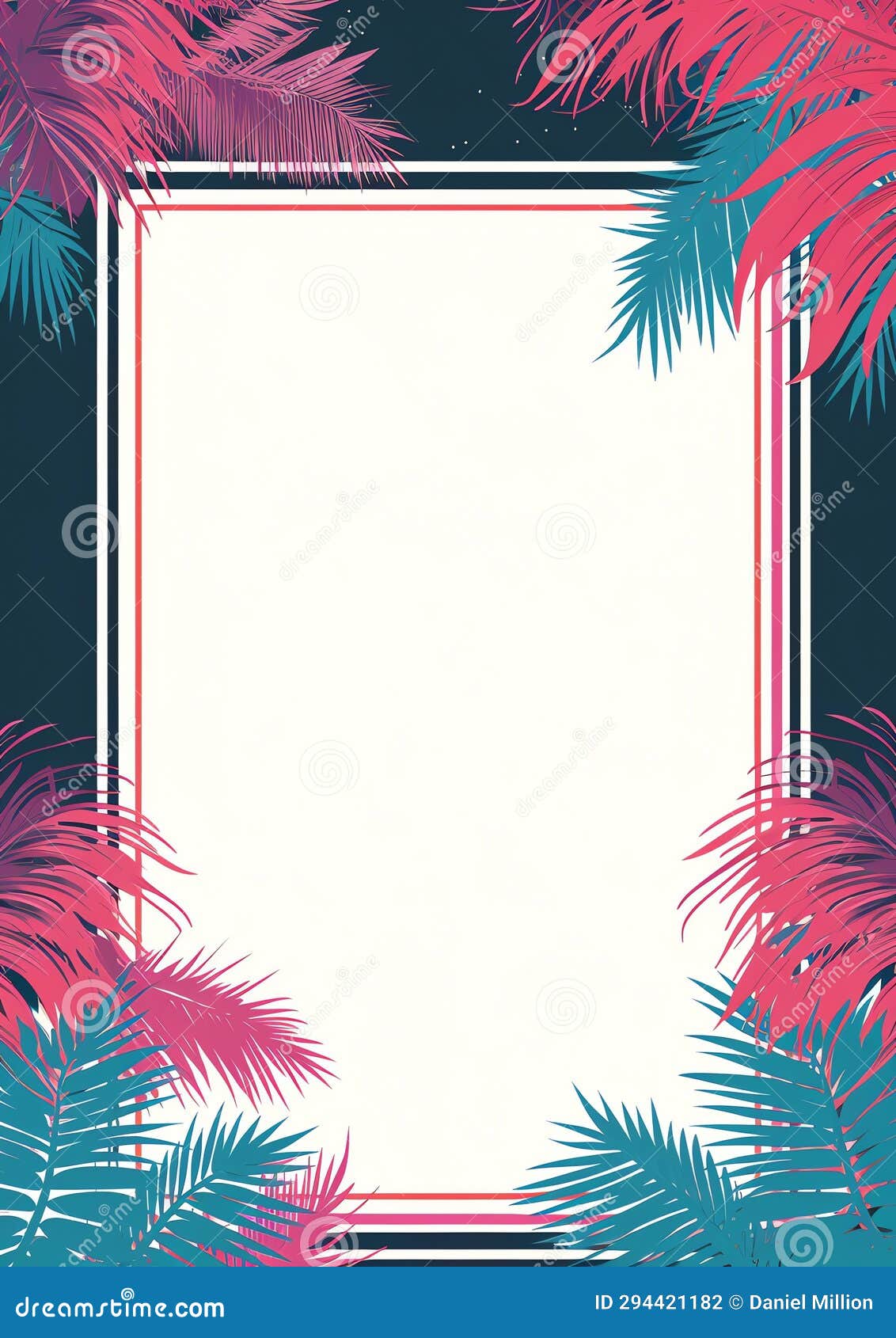 Miami Vice Inspired Frame 80s Retro Nostalgic Royalty-Free Stock Image ...
