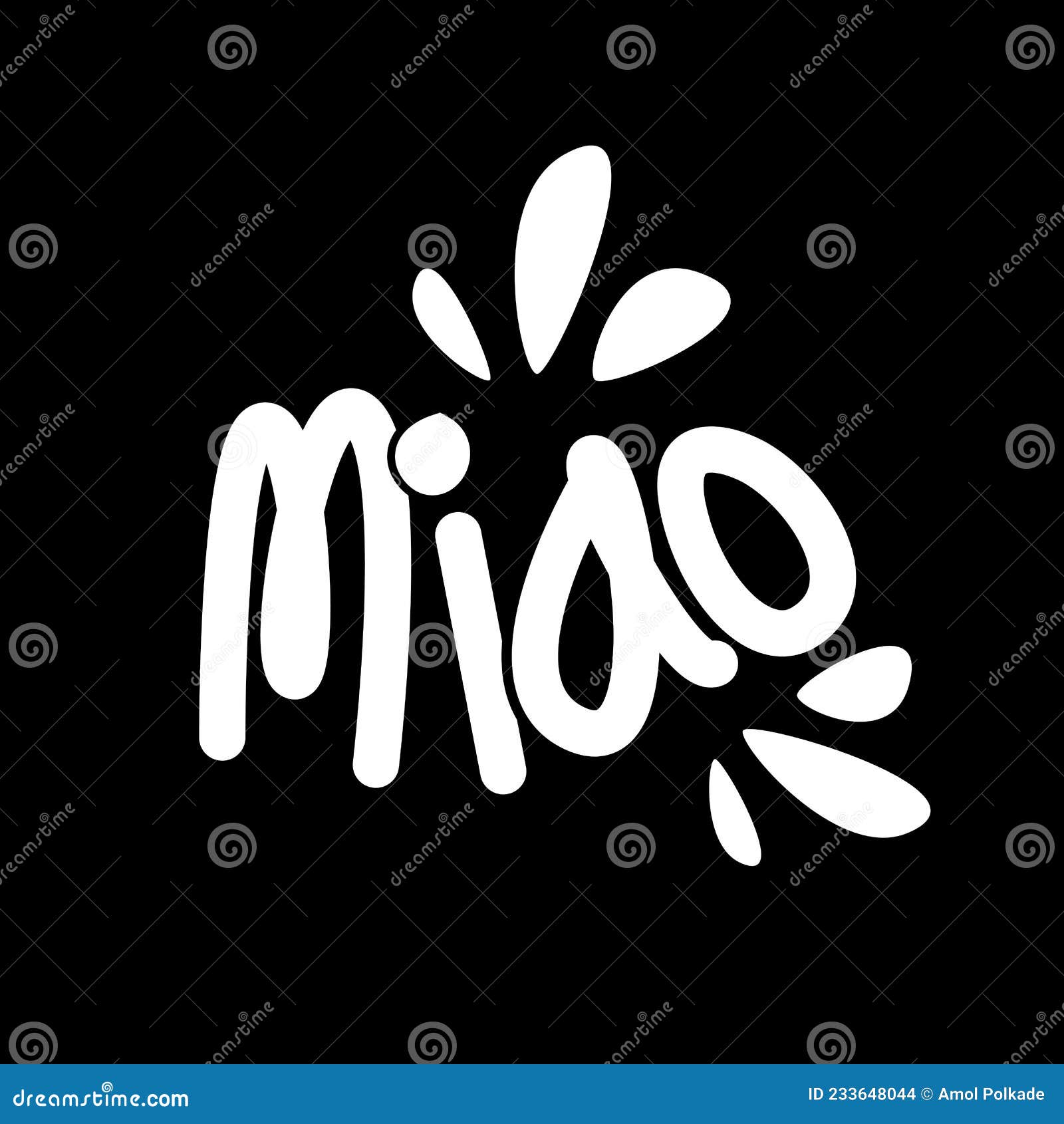 `Miao` Cats Sound Lettering. the Cats Sound Agree in Spanish Language ...