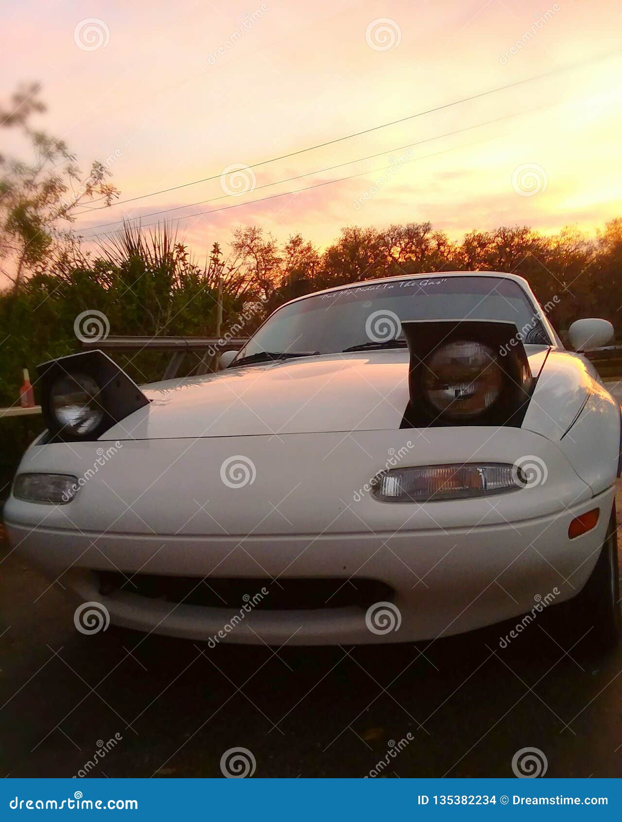 Miata sunset stock photo. Image of miata, beautiful - 135382234