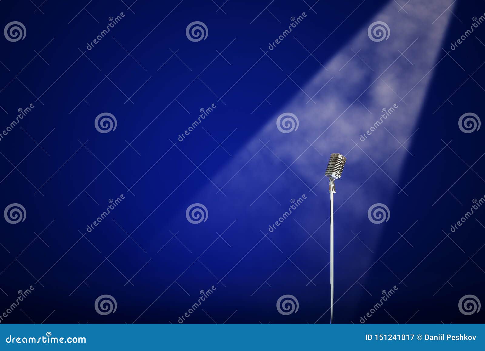 Mic on blue background stock illustration. Illustration of party ...
