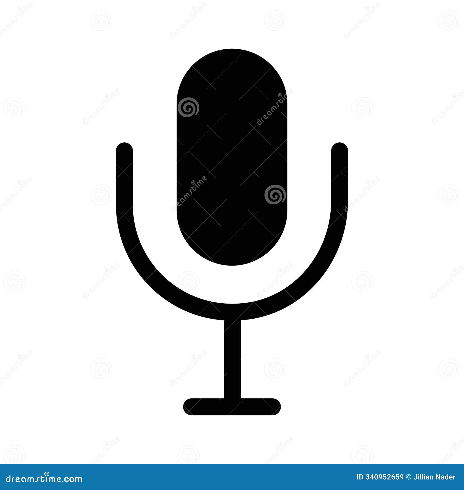 Mic Button Icon Web Design in Vector Stock Vector - Illustration of ...