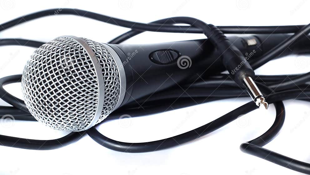 Mic and Cable spool stock image. Image of broadcast, inch - 1900649