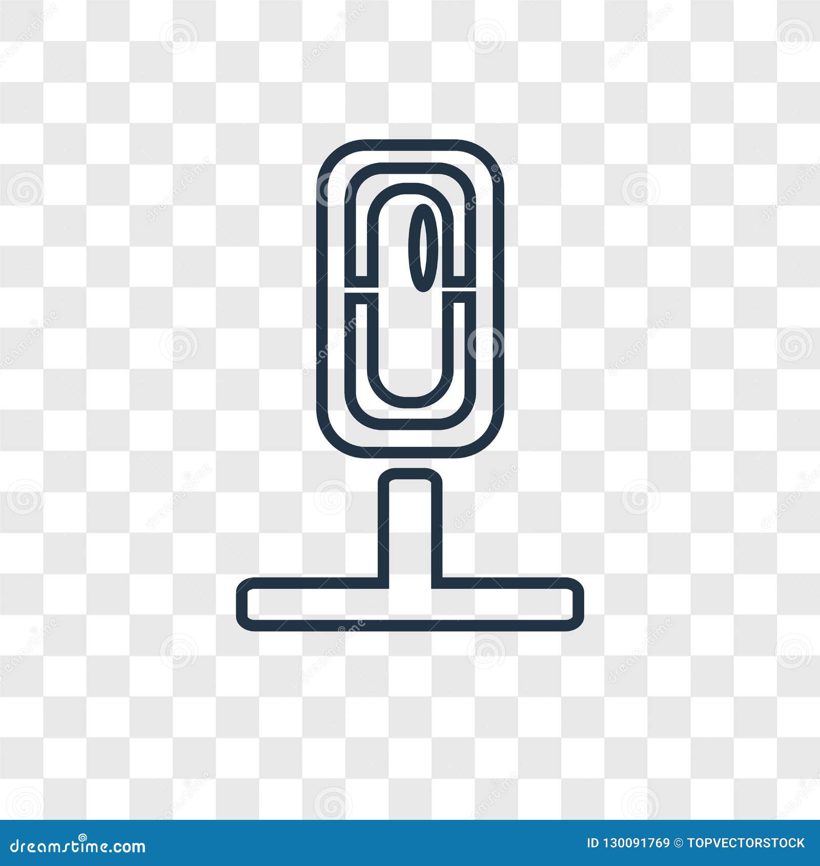 Mic Concept Vector Linear Icon Isolated on Transparent Background, Mic ...