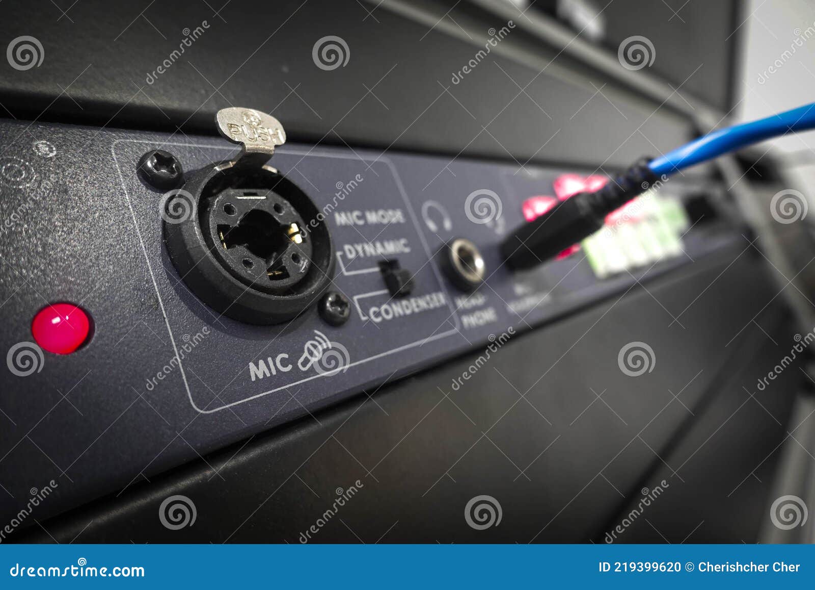 Mic Connector on the Control Panel Stock Photo - Image of shot, audio ...