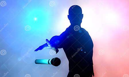 Mic Drop stock illustration. Illustration of lights, word - 75924933